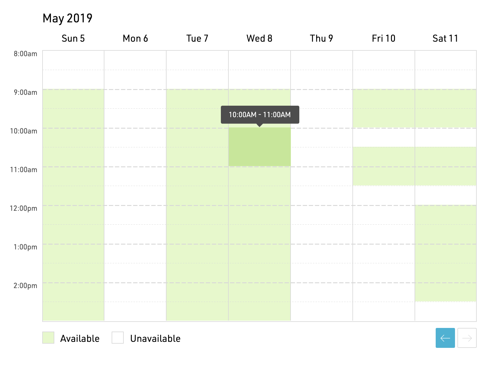 Availability Viewer | UI Elements | Cronofy Docs Availability Viewer | UI Elements | Cronofy Docs